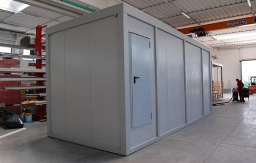 Cabina tecnica prefabbricata con pavimento rialzato - Prefabbricati PREFAB